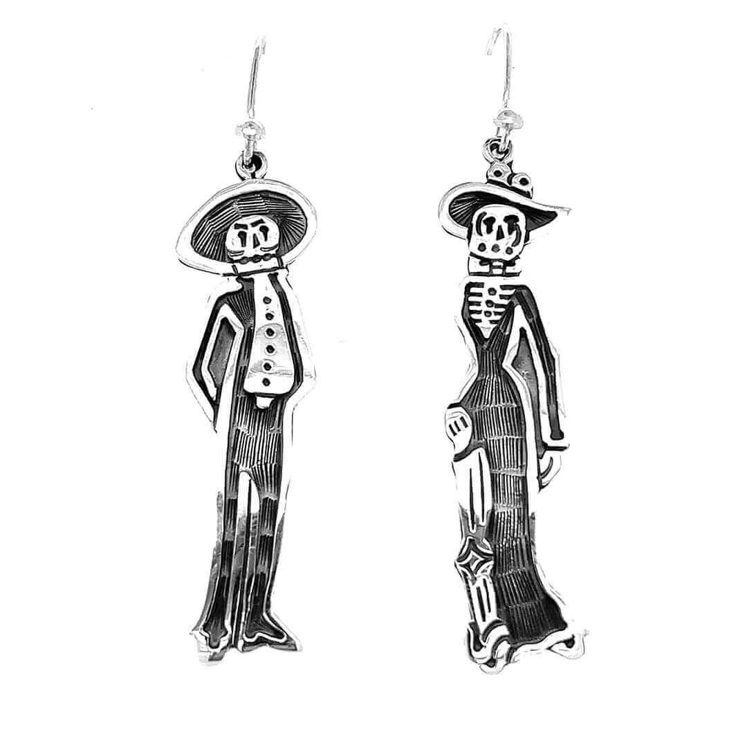 Day of the Dead Taxco Silver Earrings | Best Mexican Jewelry – Nueve ...